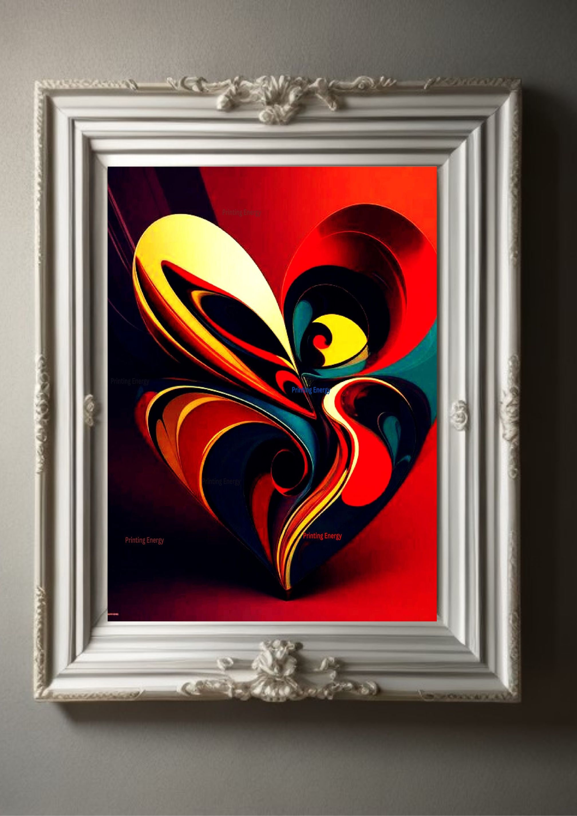 Abstract Love Wall Art, Hearts Artwork, Digital Design - Etsy