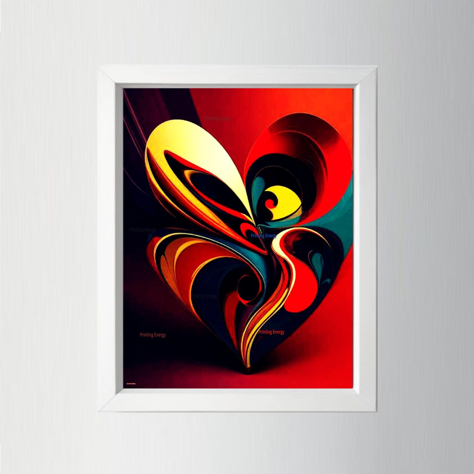 Abstract Love Wall Art, Hearts Artwork, Digital Design - Etsy
