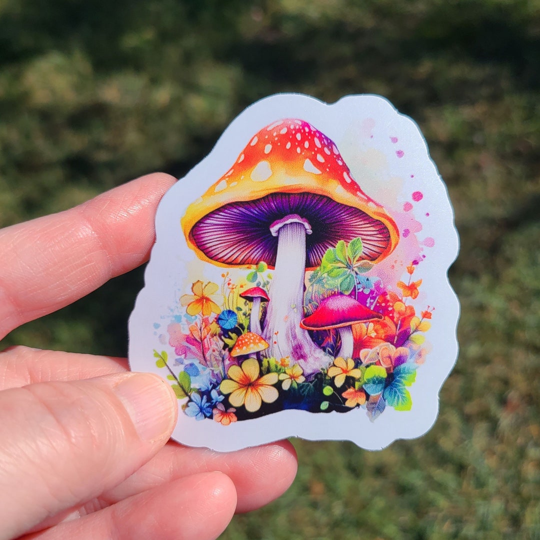 Cute Mushroom Sticker 3 Inch Vinyl Sticker - Etsy