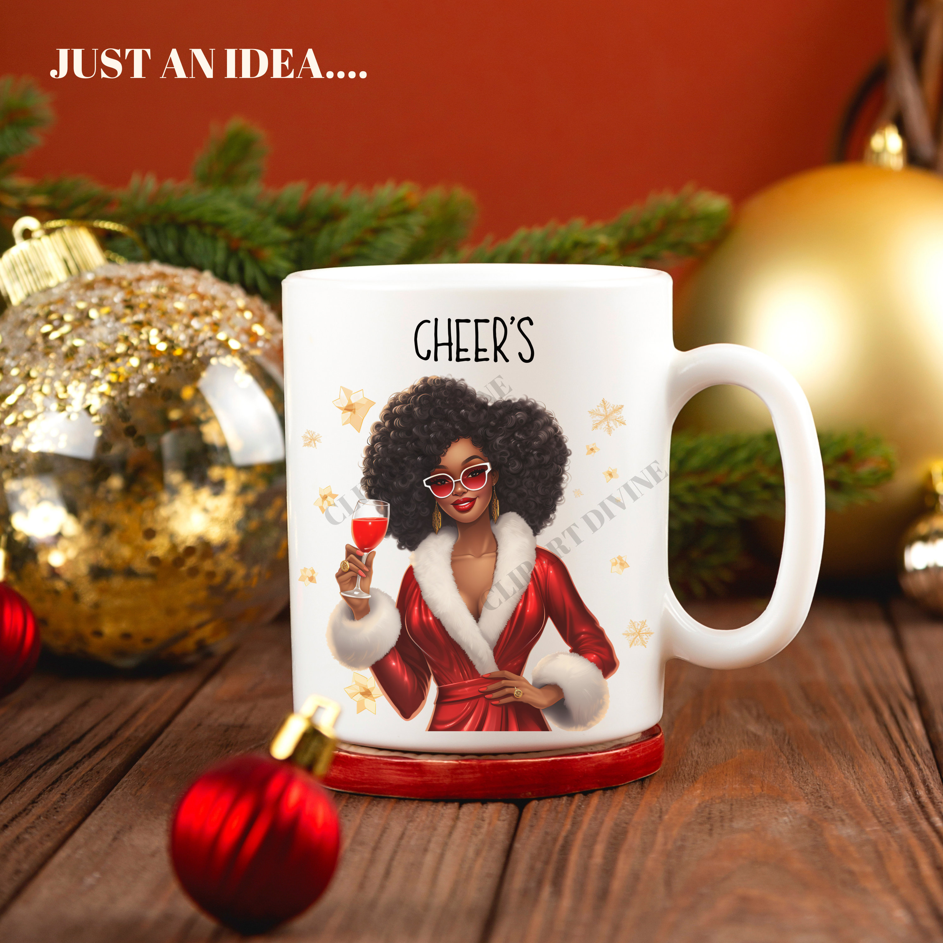 Christmas Diva Clipart, African American Clipart, Latina Clipart ...