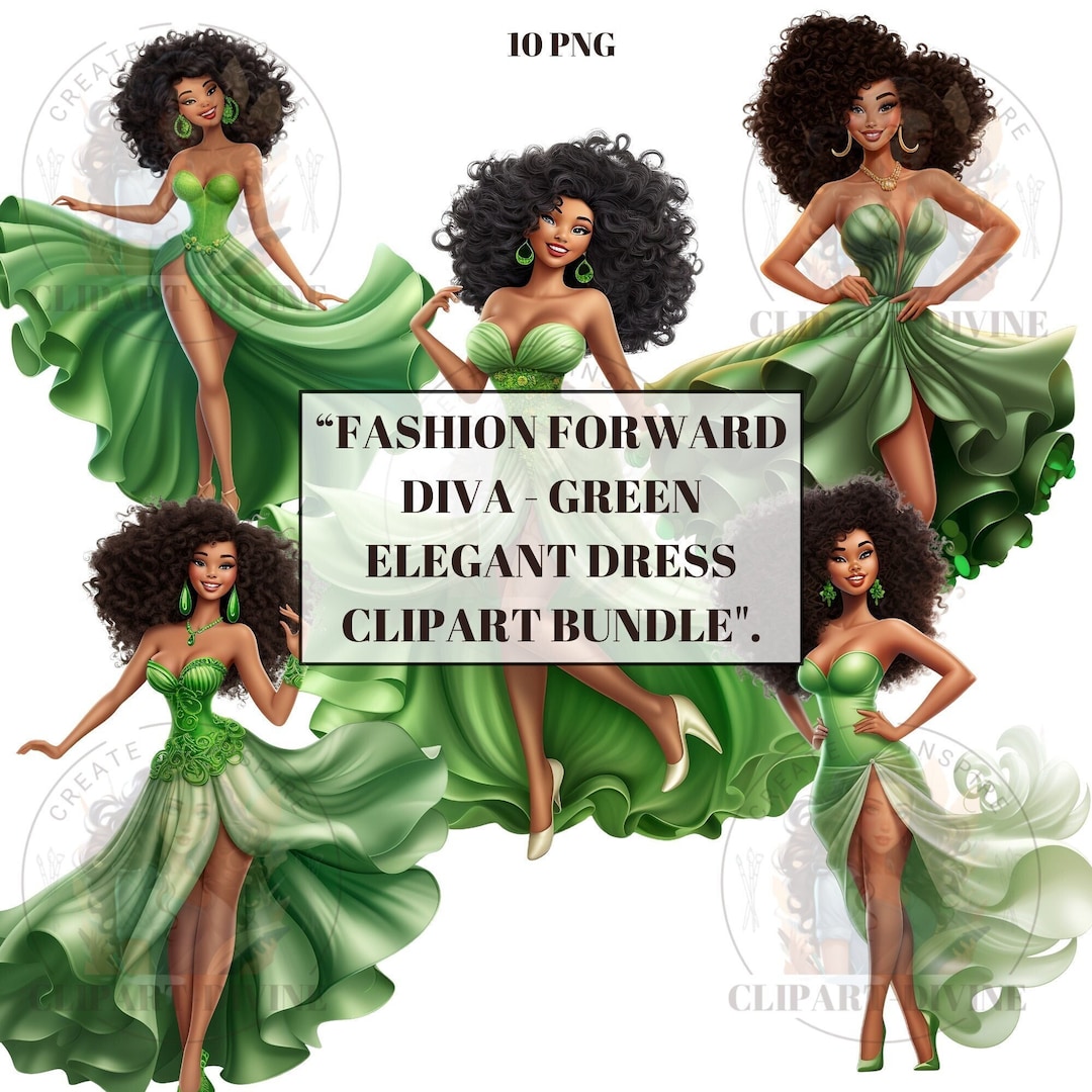 Diva Clipart, African American Clipart, Latina Clipart, Fashion Planner ...