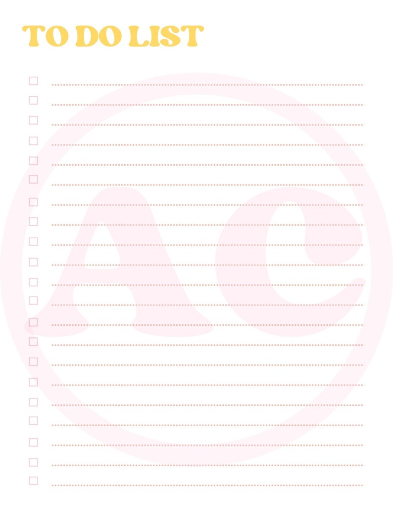 Printable to Do List to Do List Bundle Four Different to Do List Styles ...