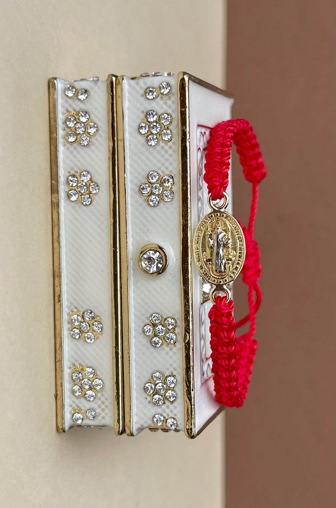 14K Solid Gold, Sait Benedict Protection Bracelet, Catholic, for Boys ...