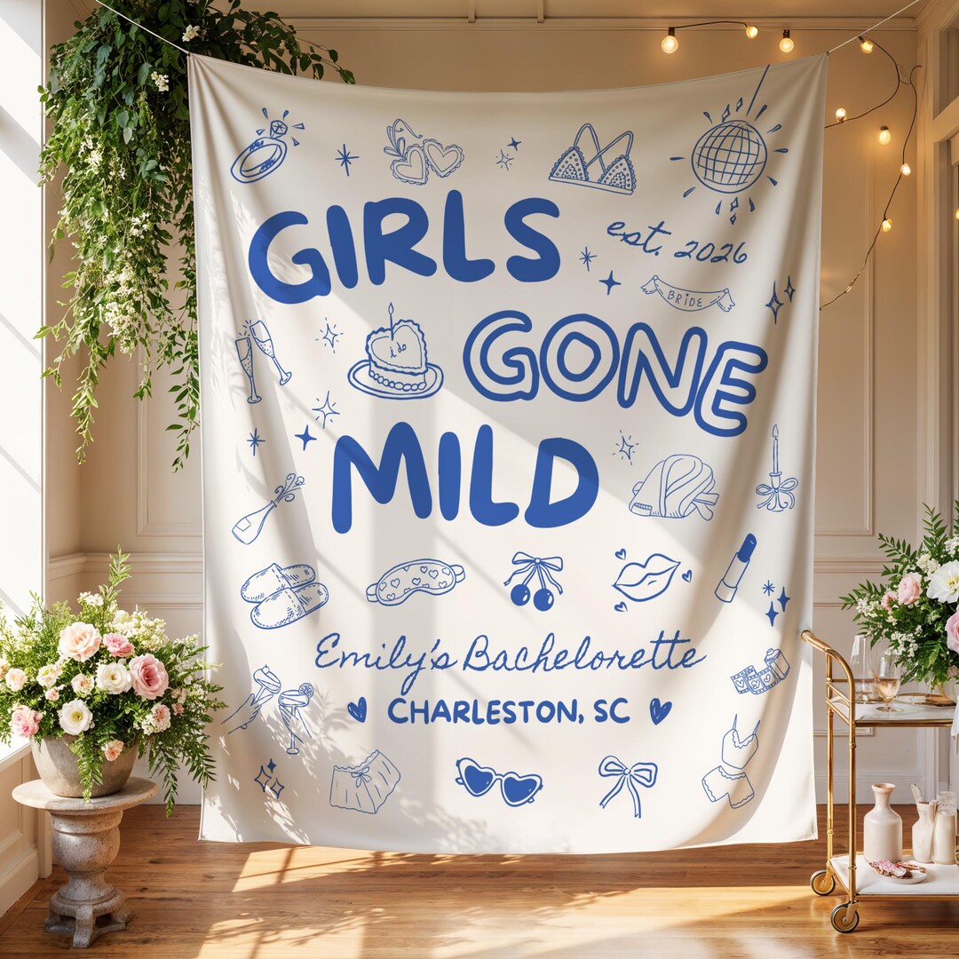 Custom Girls Gone Mild Banner, Personalized Bachelorette Sign ...