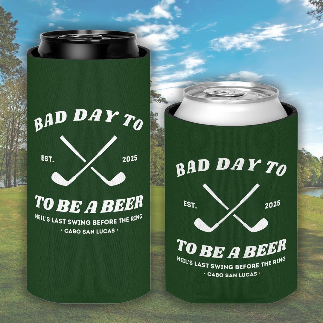 Custom Bachelor Party Beer Hugger, Golf Can Cooler, Bachelor Party ...