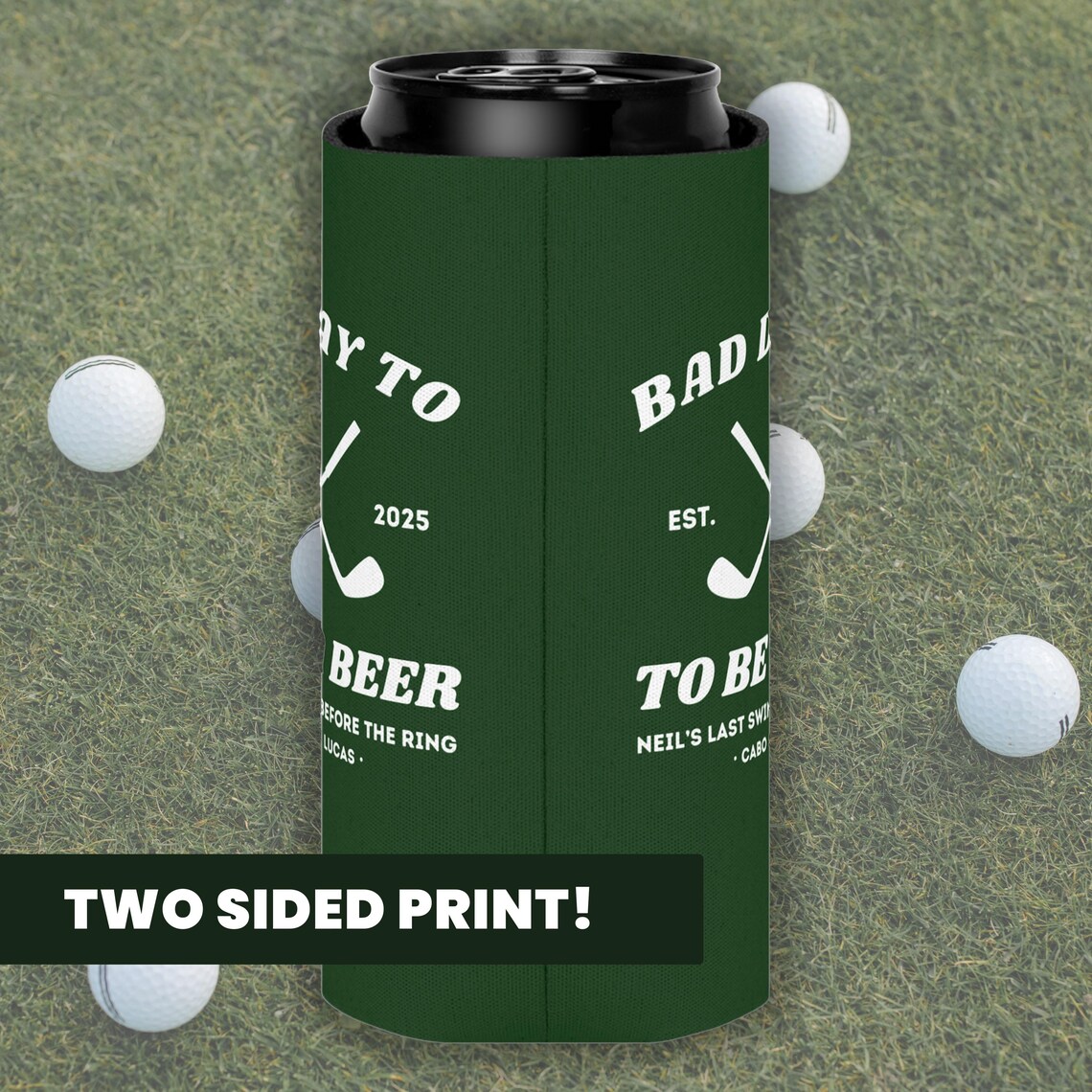 Custom Bachelor Party Beer Hugger, Golf Can Cooler, Bachelor Party ...