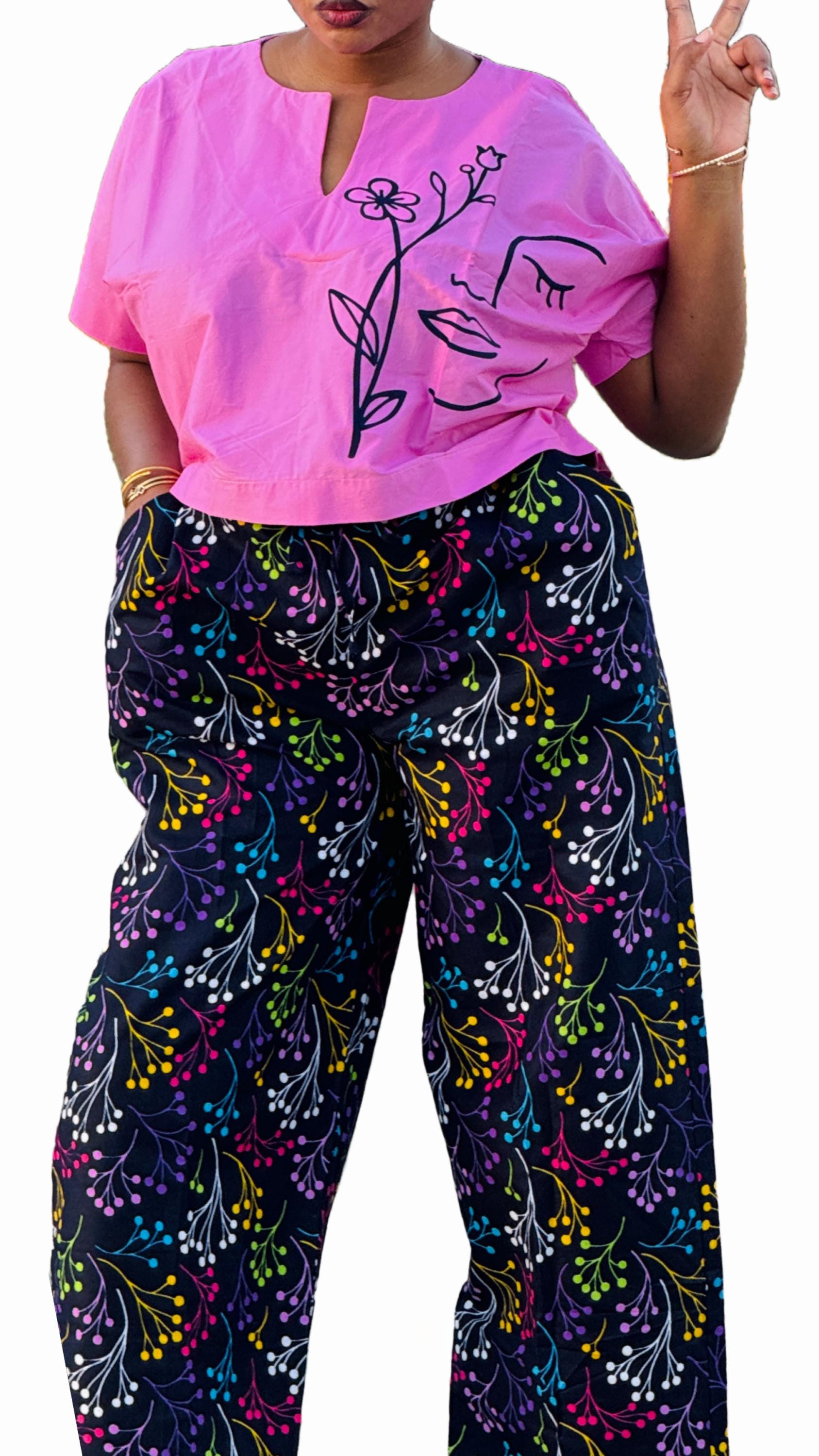 African Print High-waist Shorts Set - Crop Top, Ankara Shorts - Women's ...