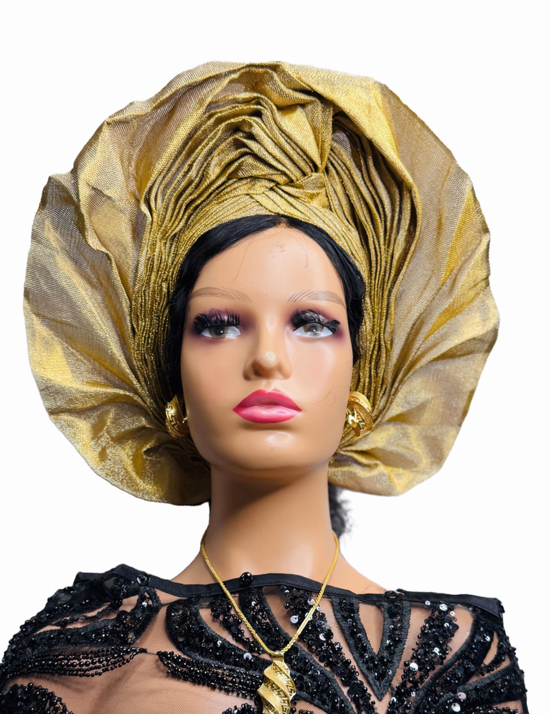 Elegant Satin Gele – Pre-tied African Head Wrap - Etsy