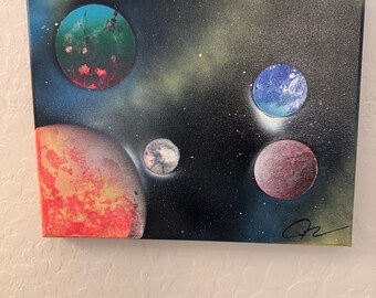 Planet Spray Paint Art - Etsy