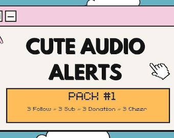 Cute Minimal Twitch Sound Alerts for Streaming Pack 1 Audio Alerts ...