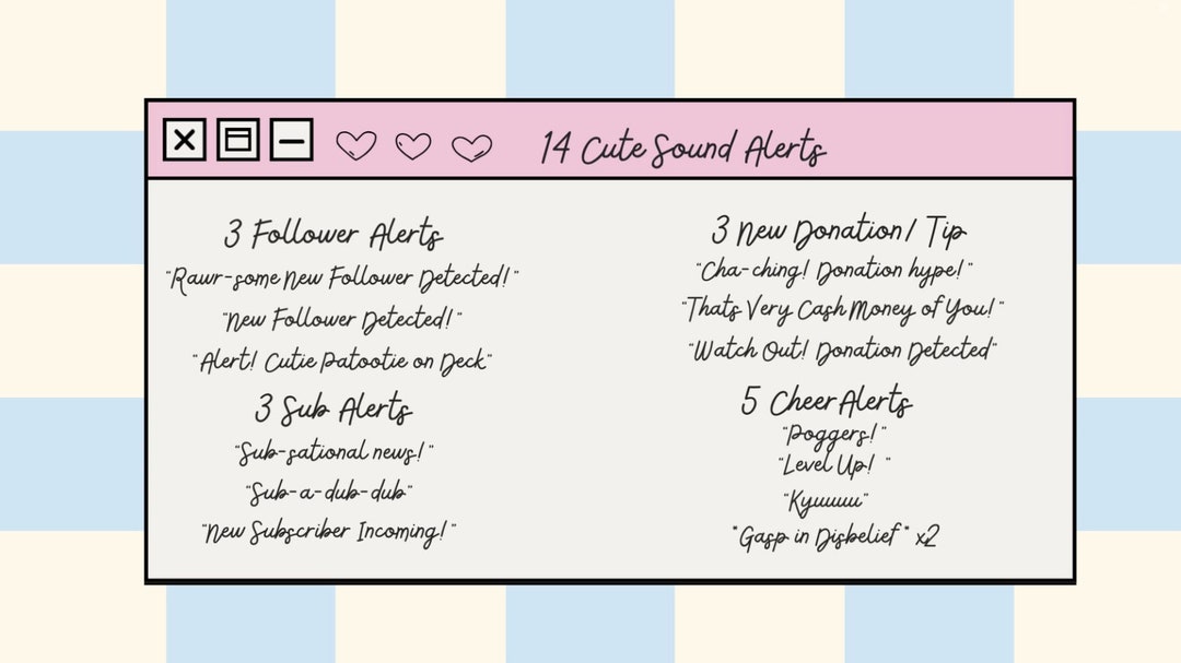 14 Cute Sound Alerts for Streaming Pack #2 | Audio Alerts ...