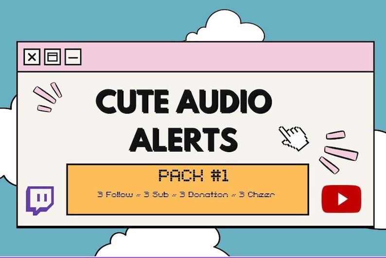 12 Cute Sound Alerts for Streaming Pack #1 | Audio Alerts ...