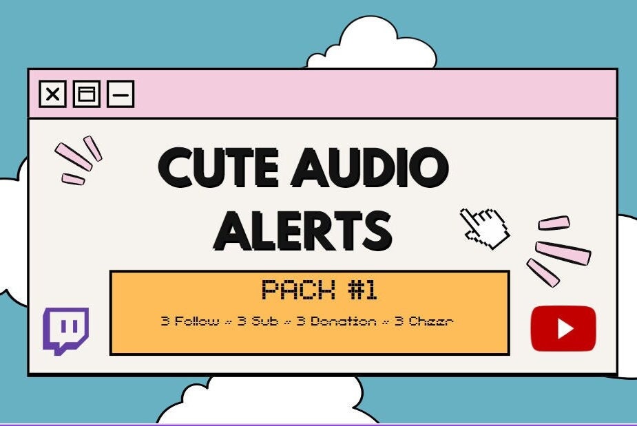 12 Cute Sound Alerts for Streaming Pack #1 | Audio Alerts ...