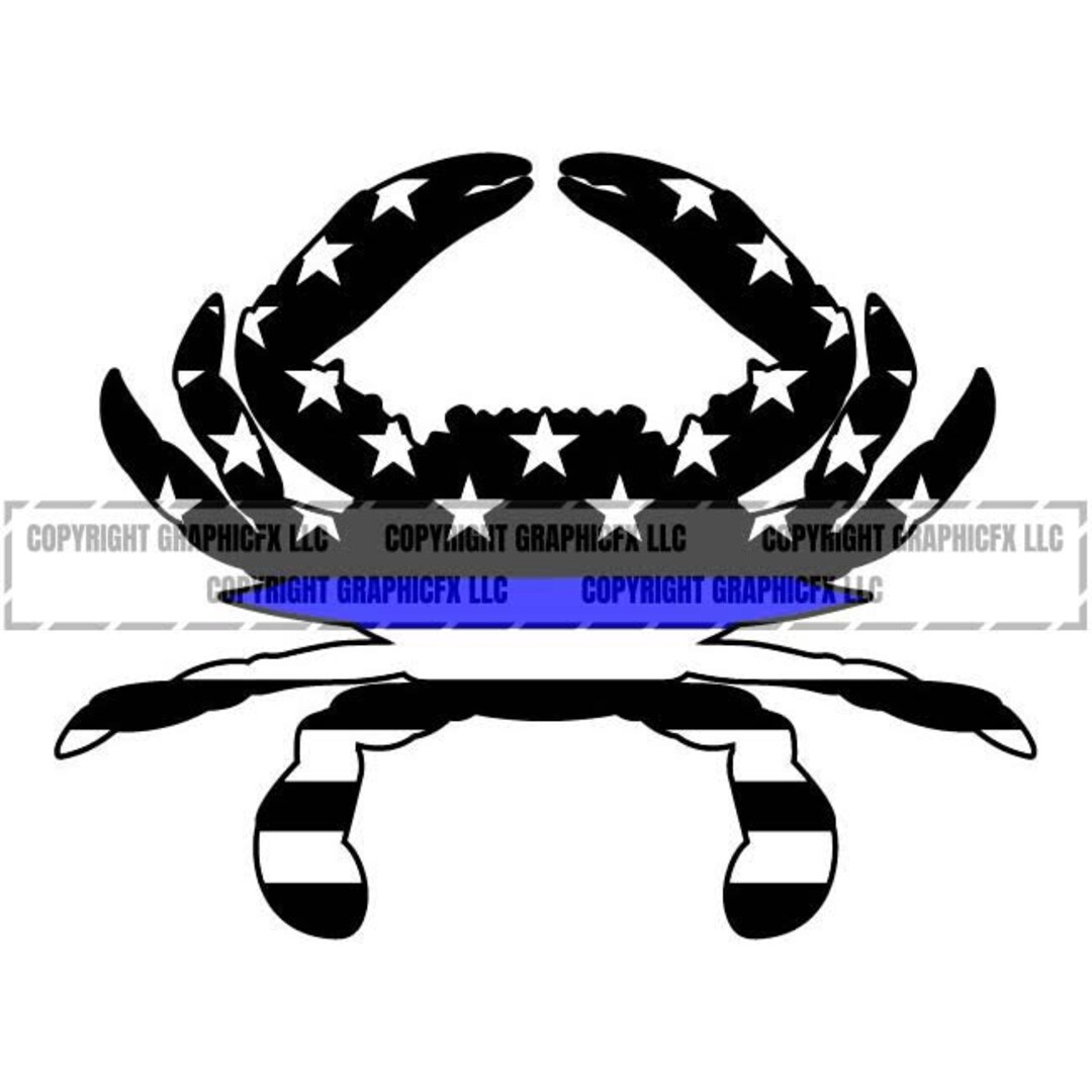 Crab Digital Download Clipart - Vector .eps, .dxf, .svg, .png - Etsy