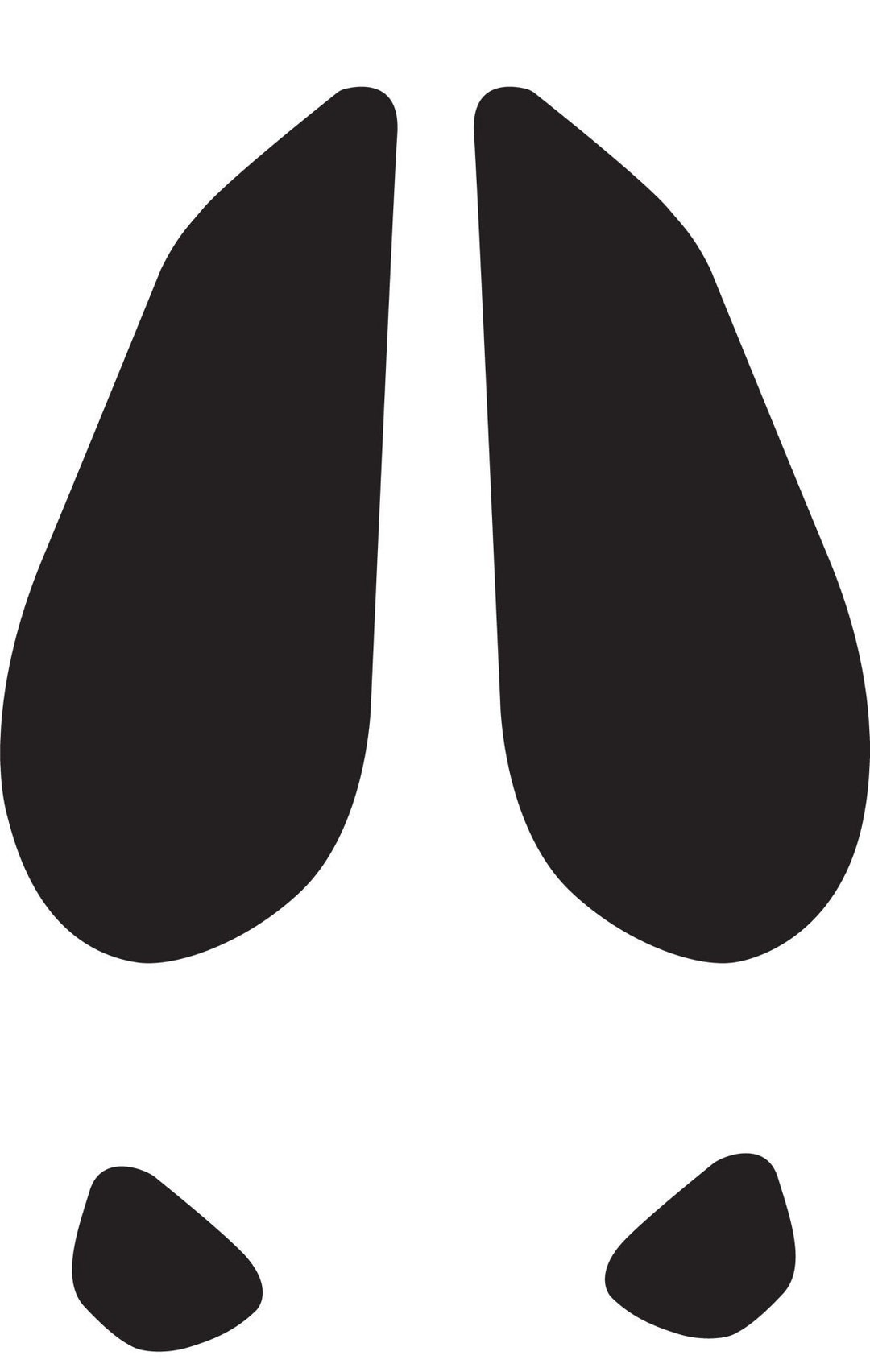 Deer Hoof Digital Download Clipart - Vector .eps, .dxf, .svg, .png - Etsy