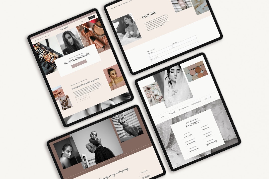 Makeup Artist Website Template | Website for Muas | Squarespace Fluid ...