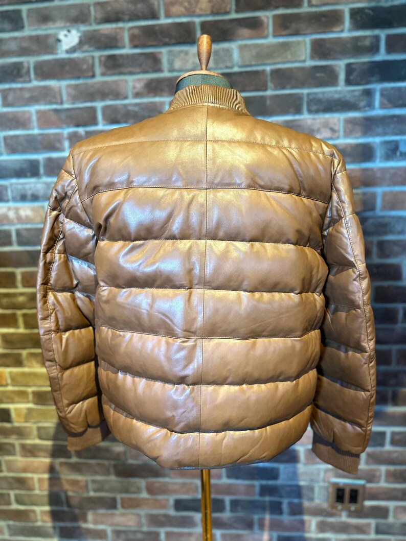 Original Goose Country Handmade Men's Lambskin Leather Goose Down ...