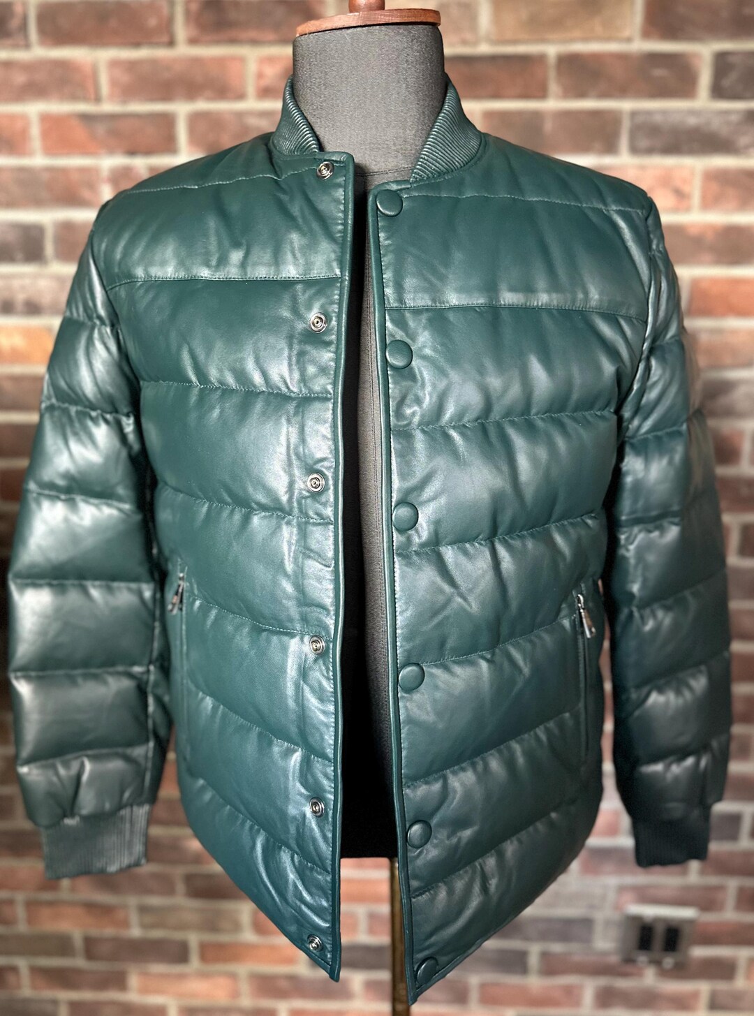 Original Goose Country Men's Handmade Lambskin Leather Goose Down ...