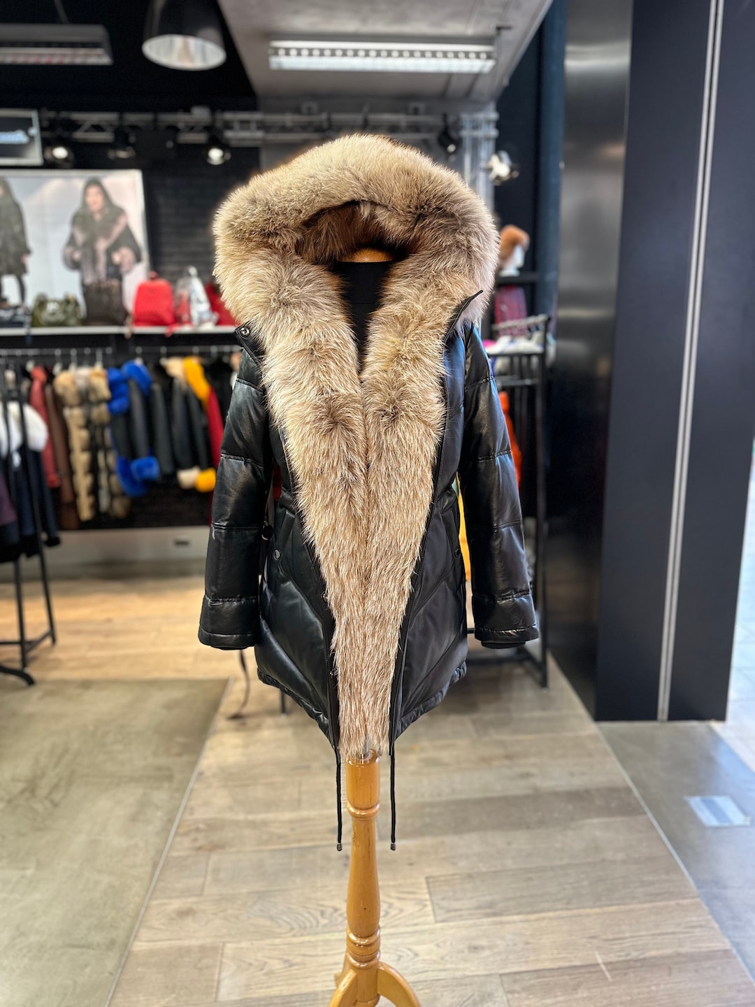 Original Goose Country Women's Handmade Lambskin Leather Goose Down ...