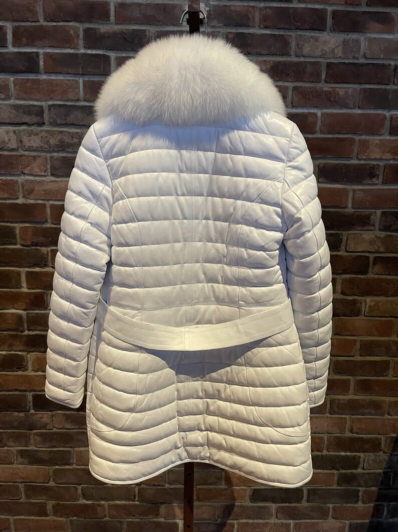 Barya New York High Quality Leather Coat With Fox Fur Collar - Etsy
