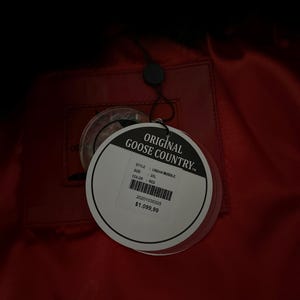 Original Goose Country Men's Red Lambskin Leather Goose Down Jacket ...