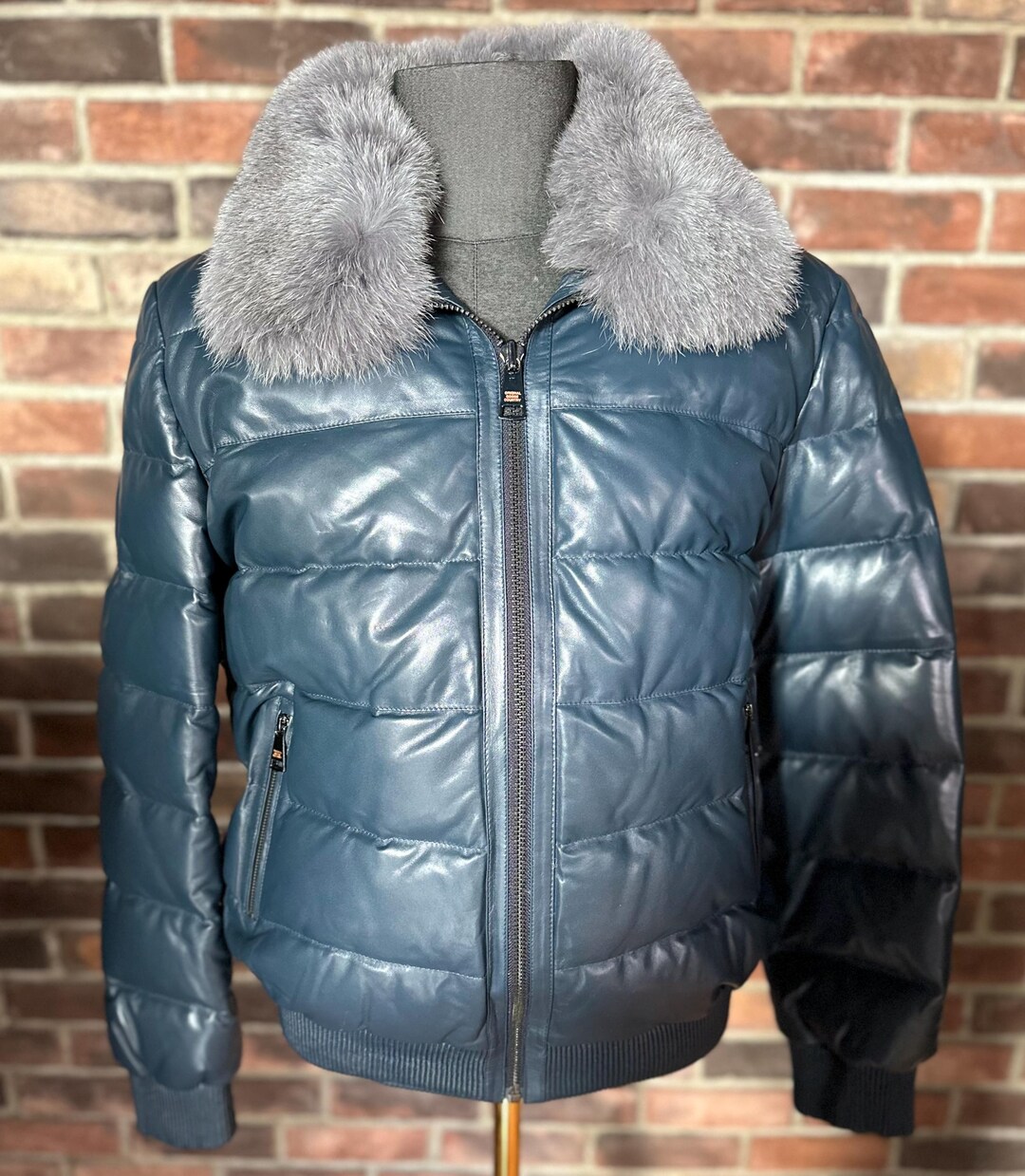Original Goose Country Men's Lambskin Leather Goose Down Jacket With ...