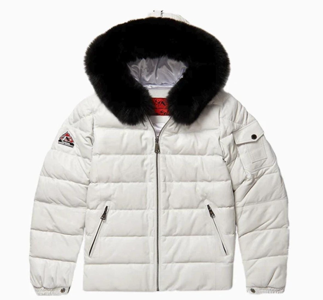 Original Goose Country Men's Handmade Lambskin Leather Goose Down ...