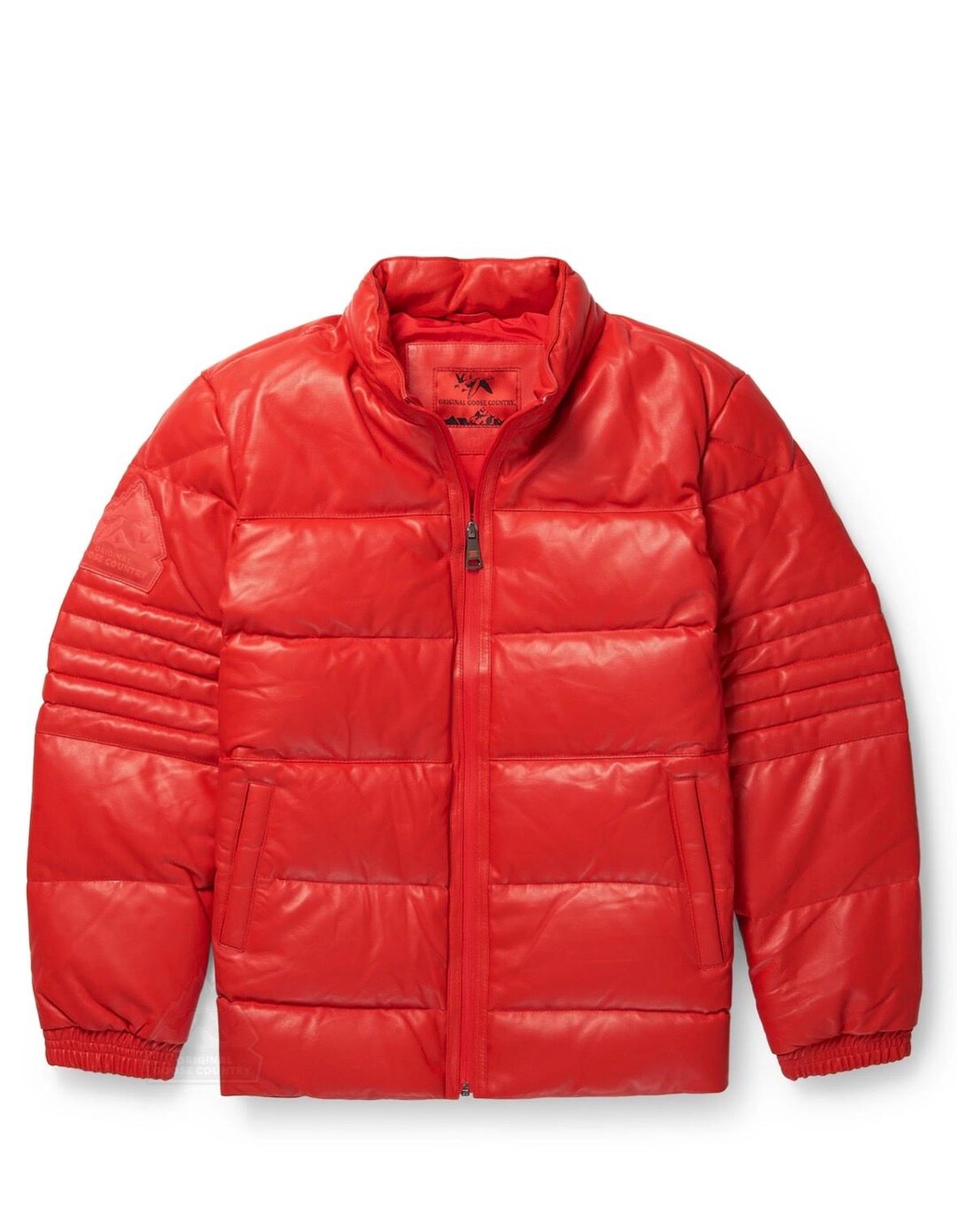 Handmade Original Goose Country Men's Lamb Skin Leather & Goose Down ...