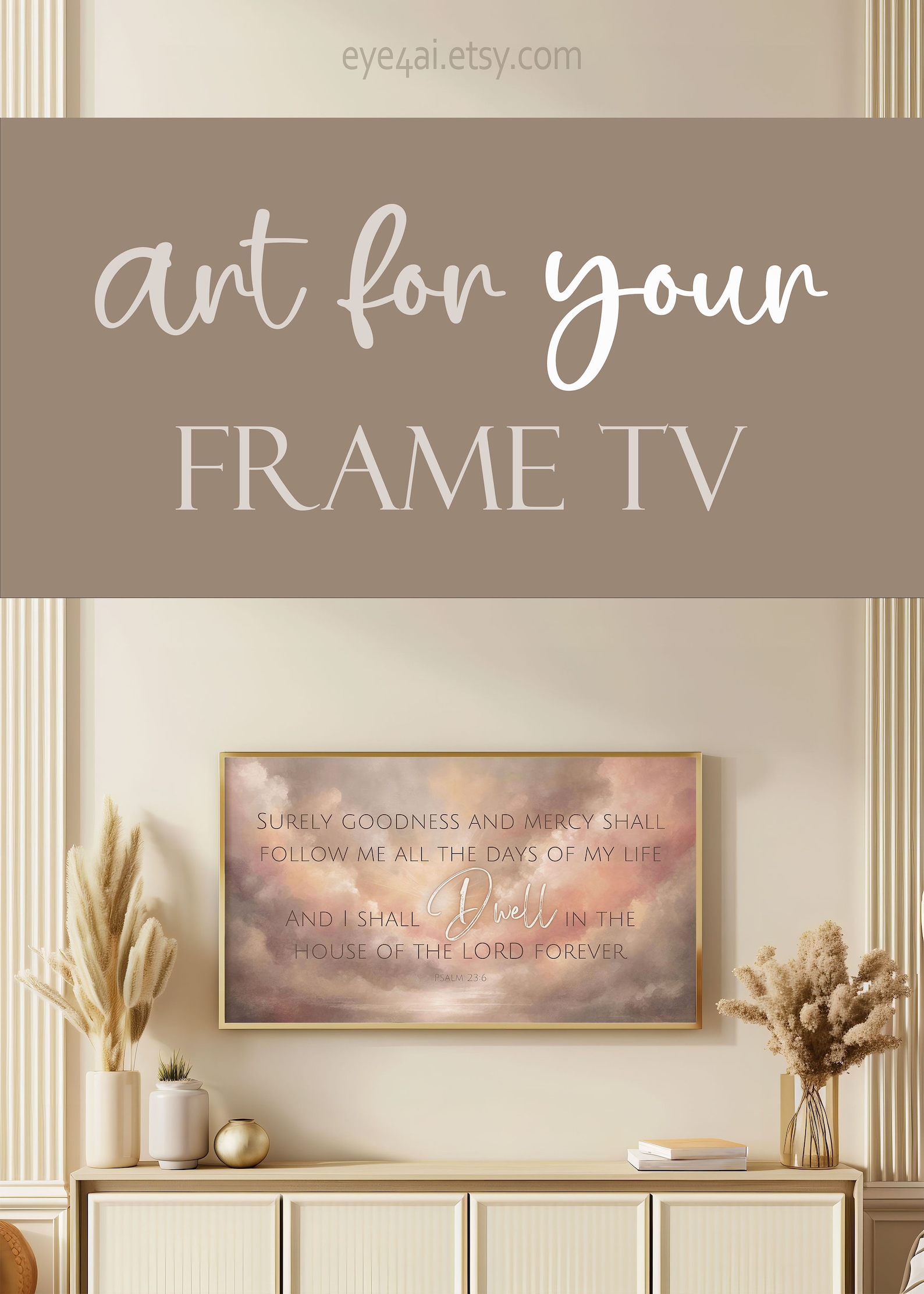 Christian Frame TV Bible Verse Wall Art, Samsung Frame TV Art ...