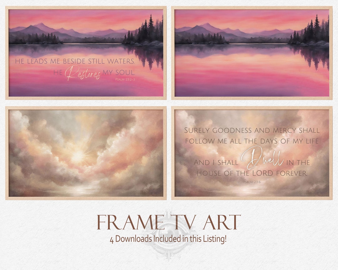 Christian Frame TV Bible Verse Wall Art, Samsung Frame TV Art ...