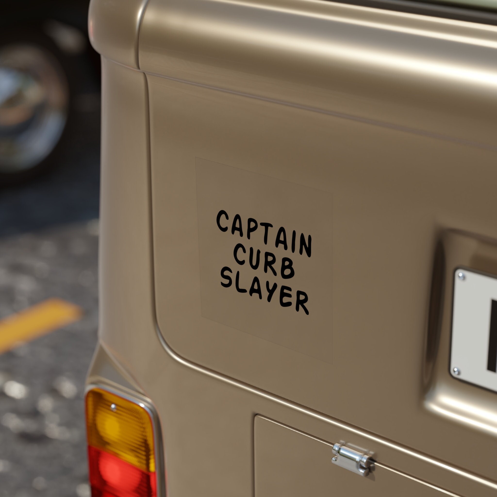 Hilarious Car Decal | CAPTAIN CURB SLAYER | Gas Tank Sticker, Decal ...