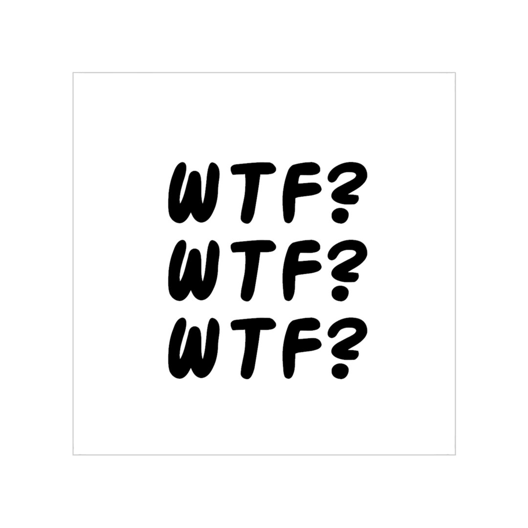WTF? Funny Car Decal | Water-resistant Vinyl Sticker - Etsy