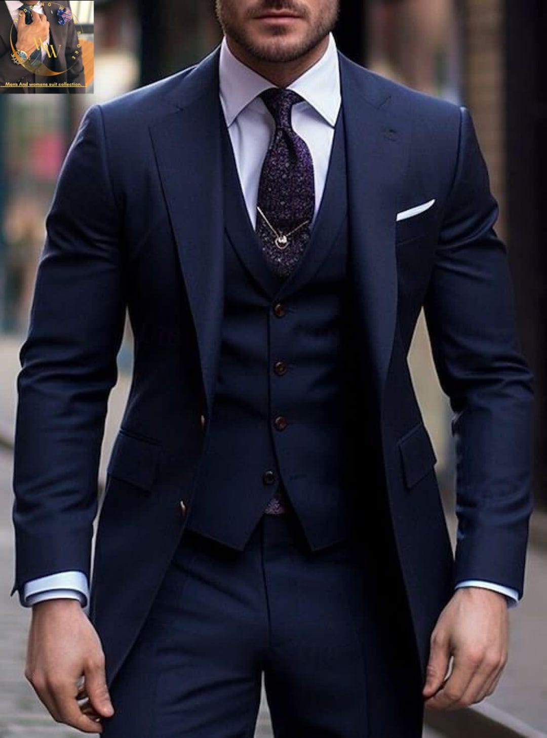 Premium Suits for Men, Blue 3 Piece Suits, Groom Suits, Groomsmen Suits ...