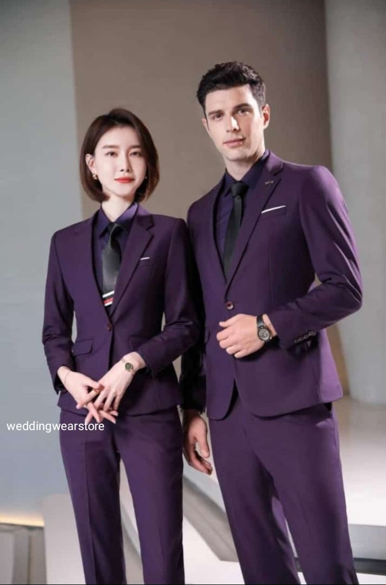 Men's Purple 2 Piece Suit: Luxury Wedding Wear Suits, Groom Attire ...