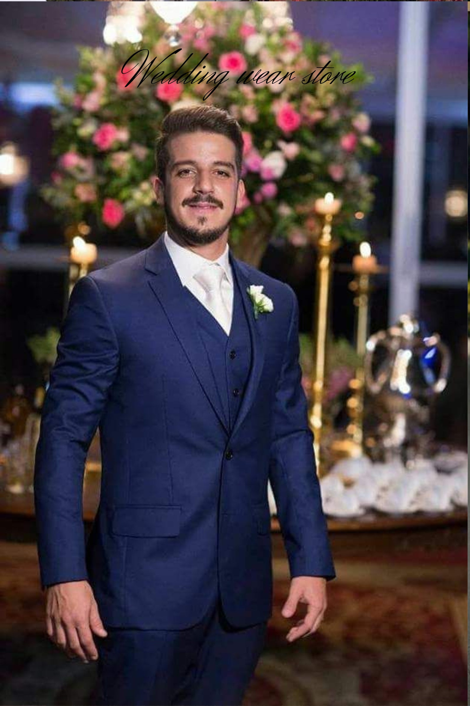 Blue 3-piece Suit, Handcrafted Wedding Suit - Etsy