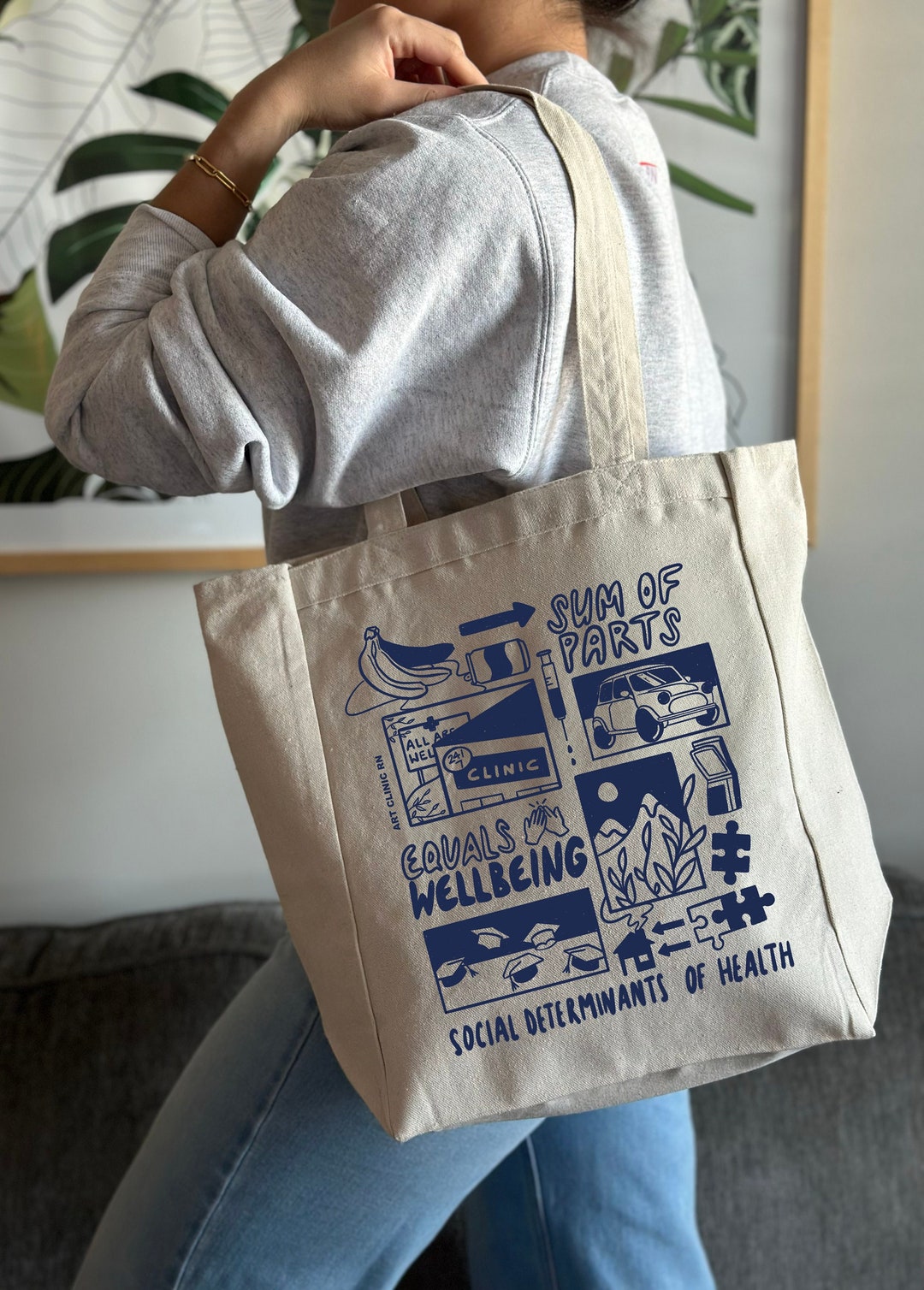 Social Determinants of Health Tote Bag Public Health Bag, Bags for ...