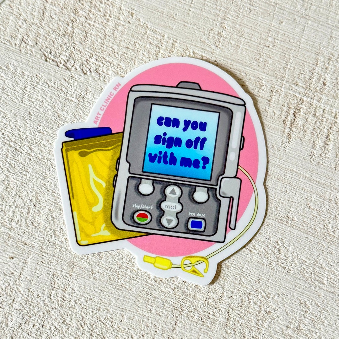Epidural Pump Obstetrics Vinyl Sticker | L&D Nurse Sticker, OB Nurse ...