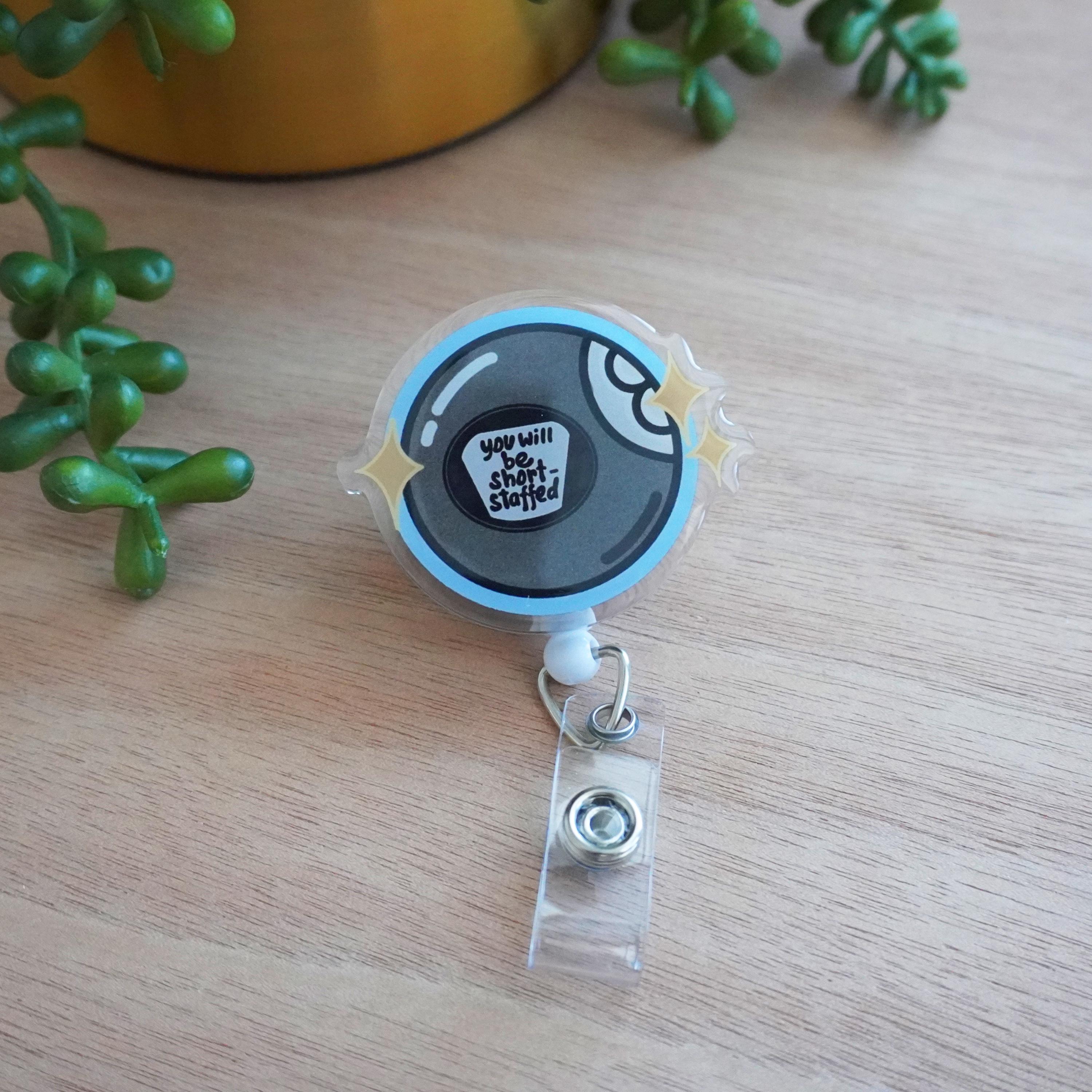 Magic 8 Ball Short Staffed Badge Reel | Medical Badge Reel, Nurse Badge ...