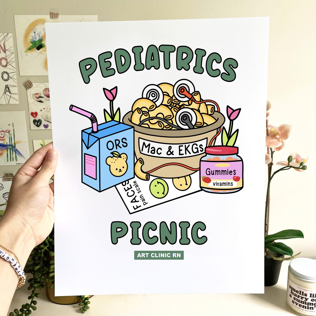 Pediatrics Picnic Art Print | Art Prints for Pediatric Nurses, Prints ...