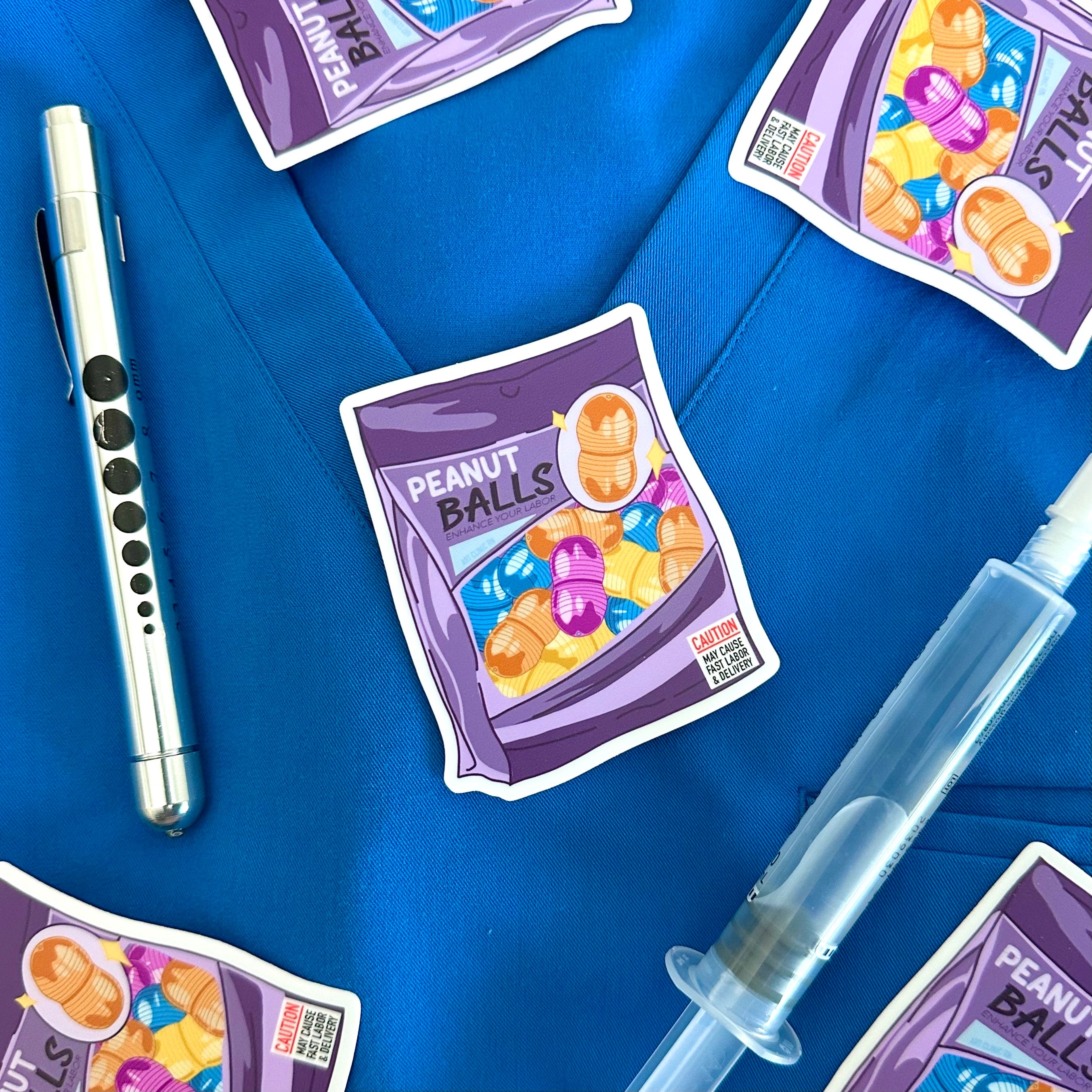 Peanut Balls Vinyl Sticker Labor and Delivery Nurse Sticker, OB Nurse ...