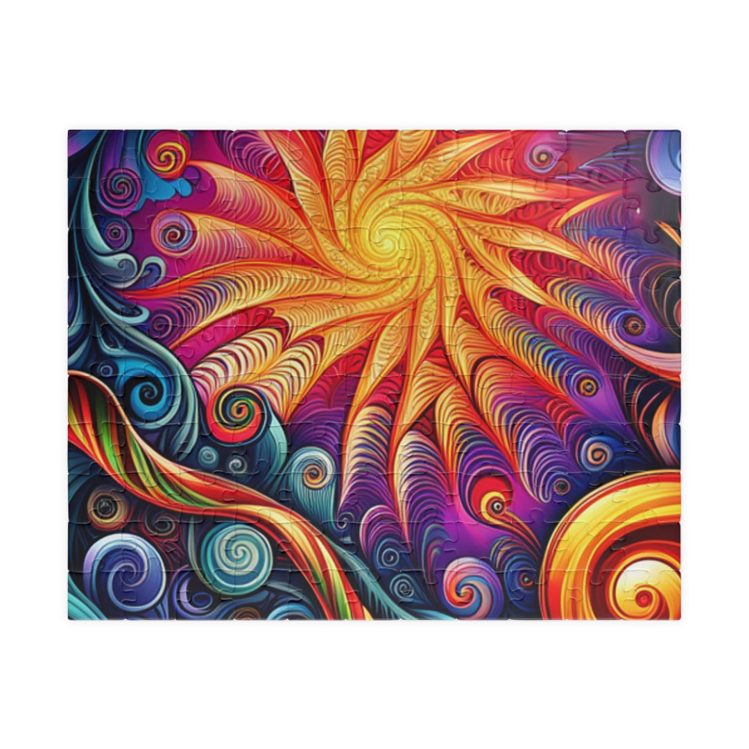 The Sun Puzzle (110, 252, 520, 1014-piece), Puzzle Lover Gift, Abstract ...