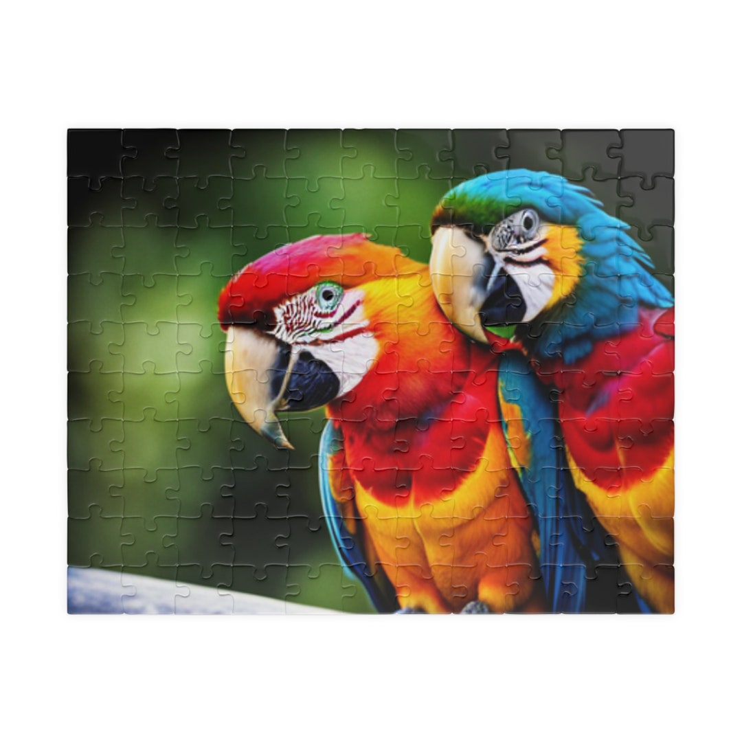 Macaw Puzzle (110, 252, 520, 1014-piece), Colorful Parrots Puzzle ...