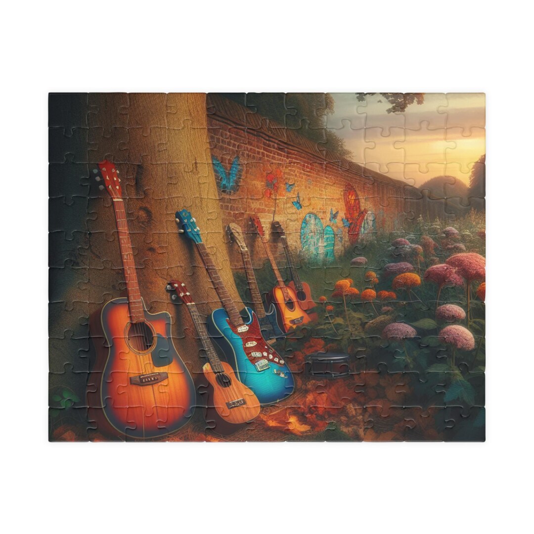 Puzzle, Community Guitars Puzzle Mural Park Jigsaw, Music Lover Gift ...