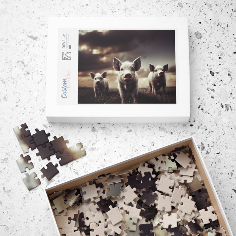 The Three Little Pigs Puzzle (110, 252, 520, 1014-piece), Pink Pigs ...