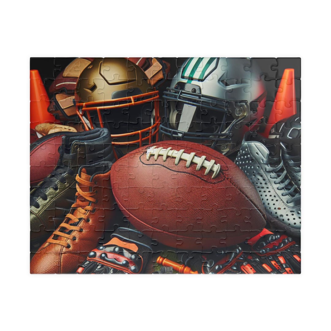 Football Equipment Puzzle - Sports Jigsaw, Soccer Game Pieces ...