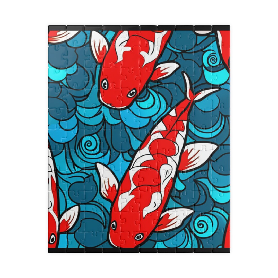 Koi Fish Puzzle (110, 252, 520, 1014-piece), Adult Puzzle, Unique ...