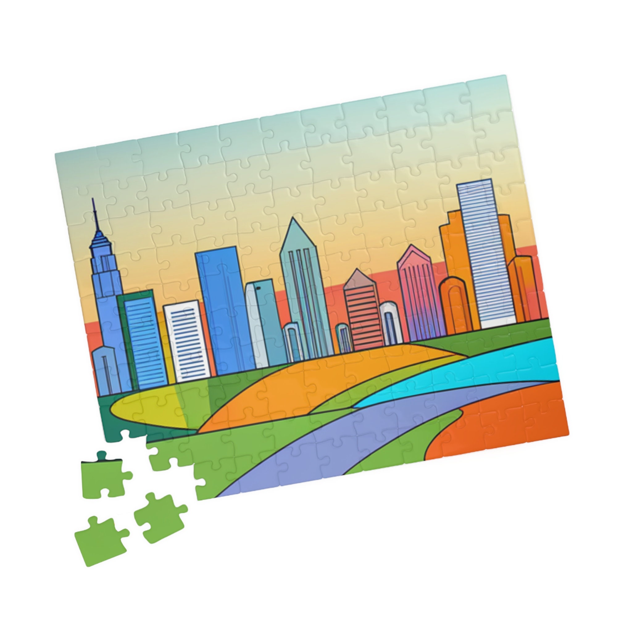 Colorful Cityscape Puzzle 110, 252, 520, 1014-piece, Adult Puzzle ...