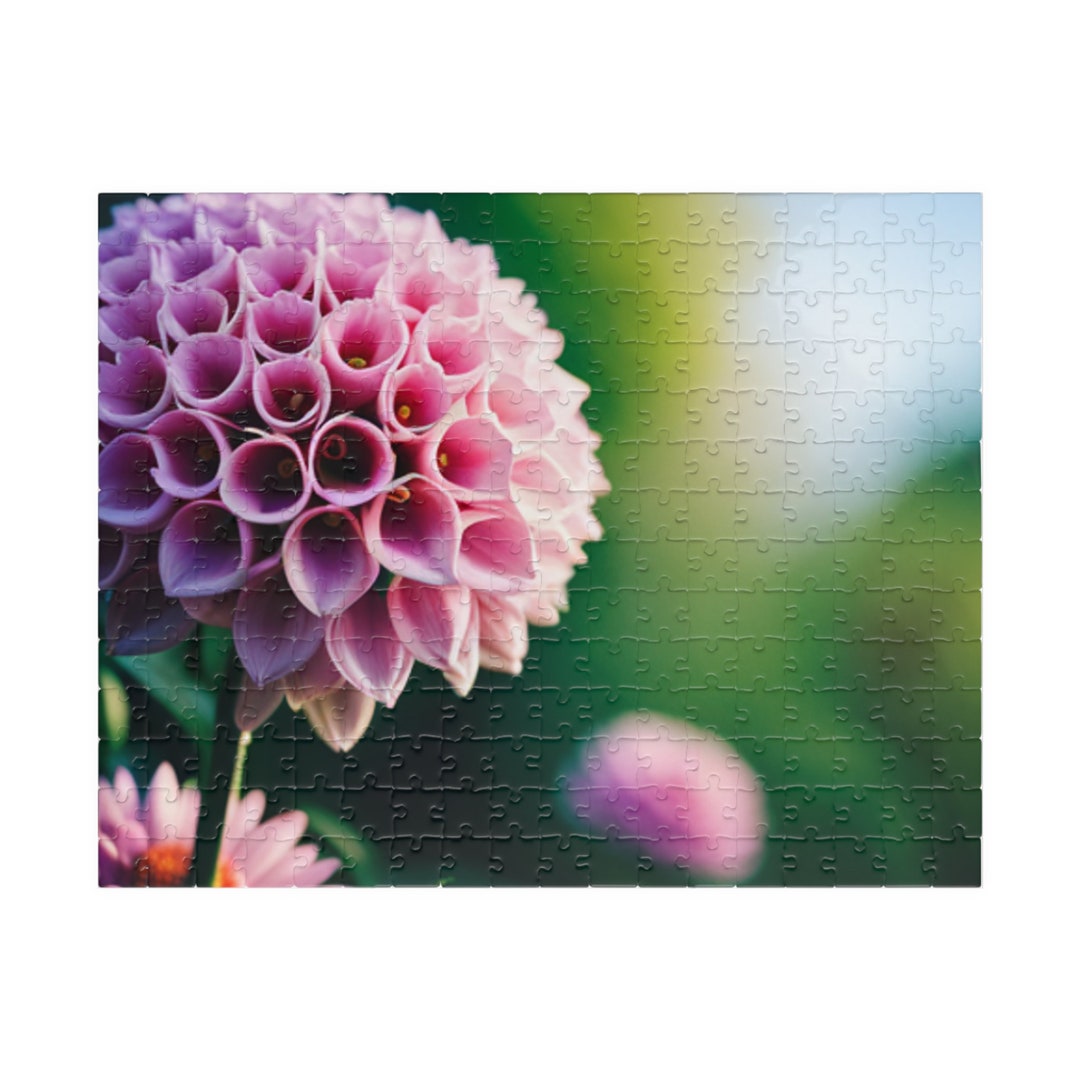 Pink Flower Bouquet Puzzle (110, 252, 520, 1014-piece), Holiday Gift ...