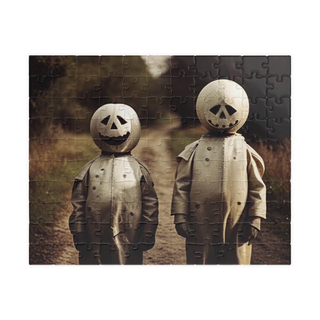 Creepy Halloween Puzzle (110, 252, 520, 1014-piece), Halloween Gift ...