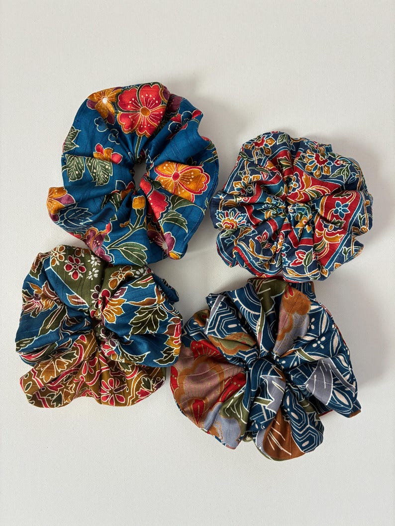 Japanese Oversized Scrunchie Bracelet: Japanese Cotton Hair Accessory ...
